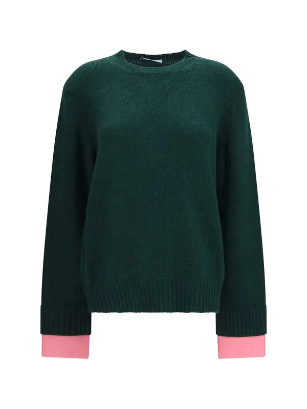 Prada Crewneck Wool Sweater - Green
