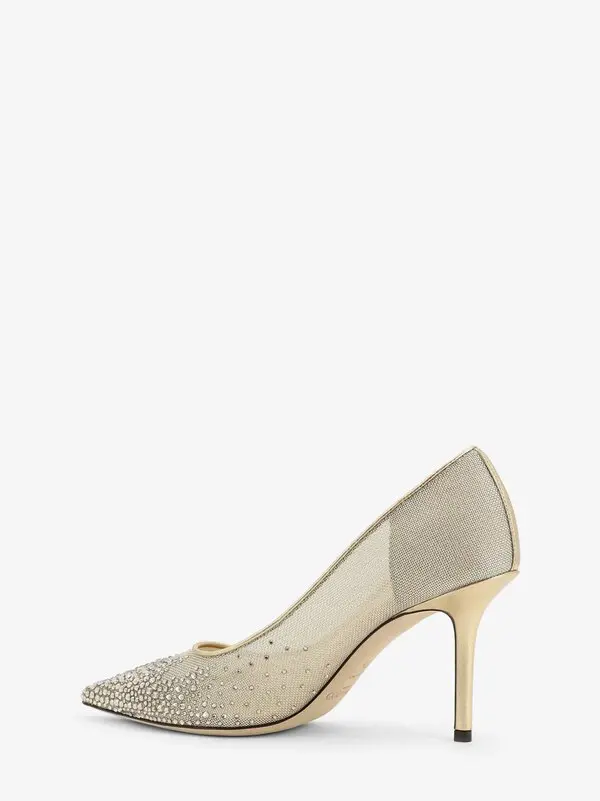 JIMMY CHOO Love 85 Mesh Pumps With Crystals