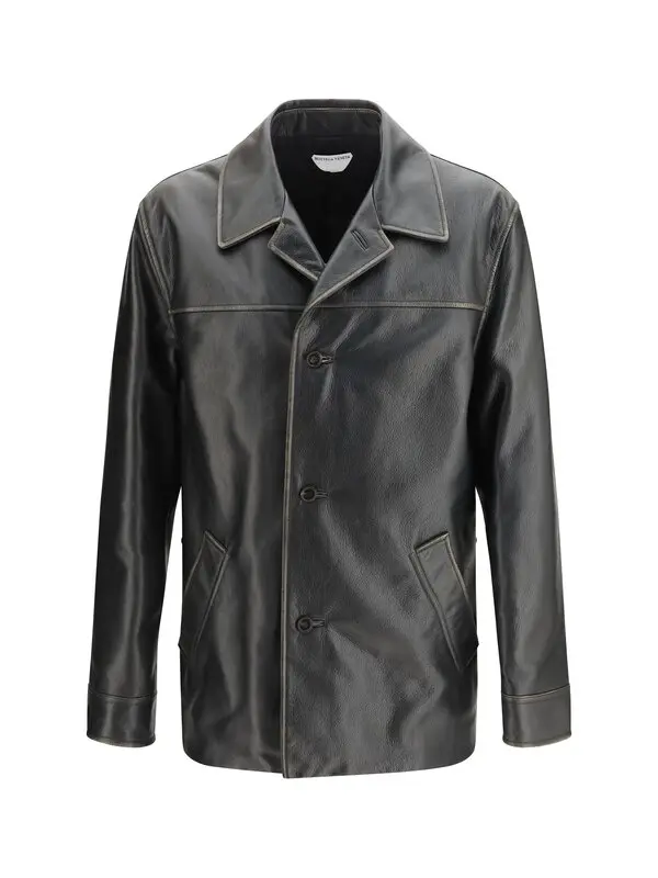 Bottega Veneta Padded Leather Jacket - Black