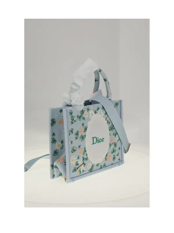Dior Book Tote Small Waterlily Emb