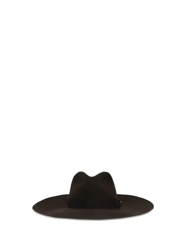 Valentino Garavani Large Fedora Hat - Brown