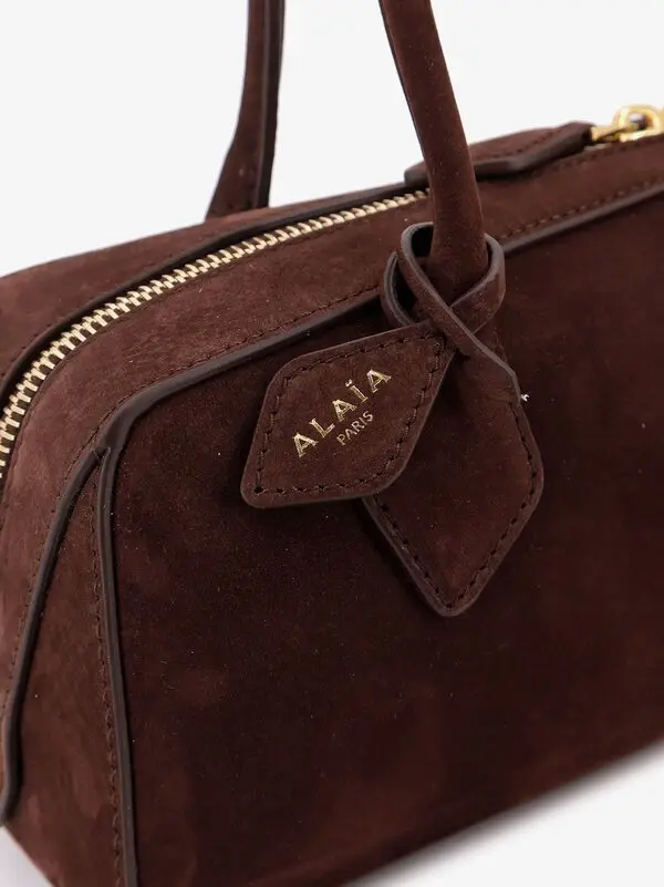Alaïa Teckel Medium Suede Shoulder Bag