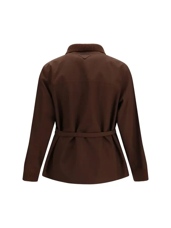 Prada Technical Fabric Jacket With Belt