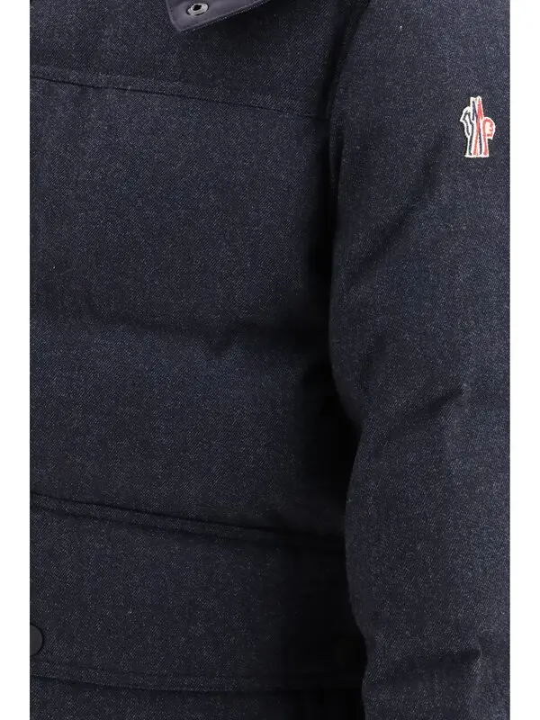 Moncler Padded Denim-effect Wool Ski Jacket
