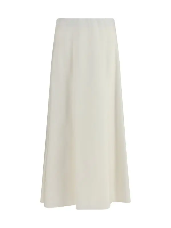 Brunello Cucinelli Flute Virgin Wool And Viscose Twill Skirt - Multicolor