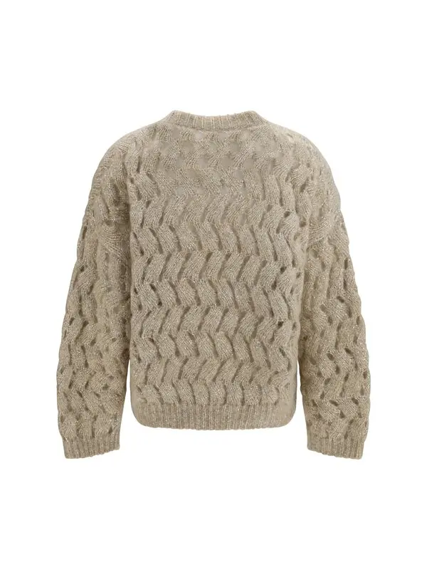 Brunello Cucinelli Dazzling Zigzag Cables Mohair And Wool Sweater