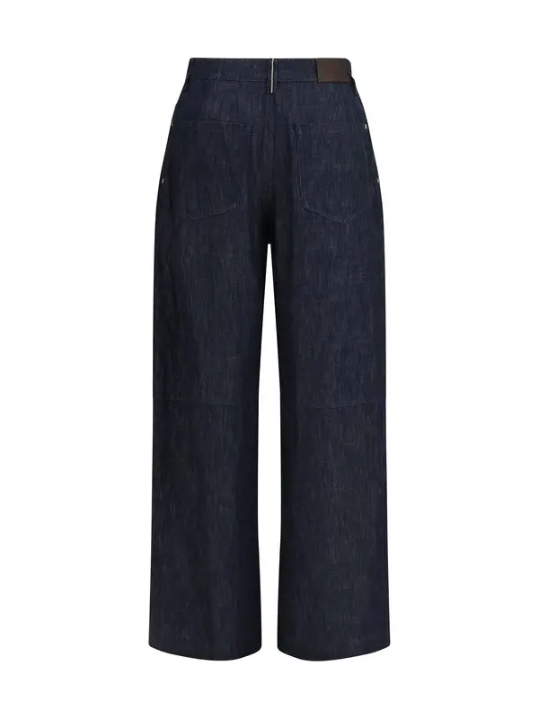 Brunello Cucinelli Cotton Denim Pants - Blue