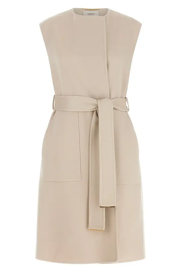 Agnona Belted Cashmere Vest