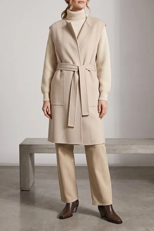 Agnona Belted Cashmere Vest