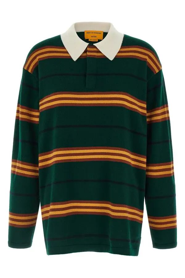 Guest In Residence Polo Shirt 'striped Rugby