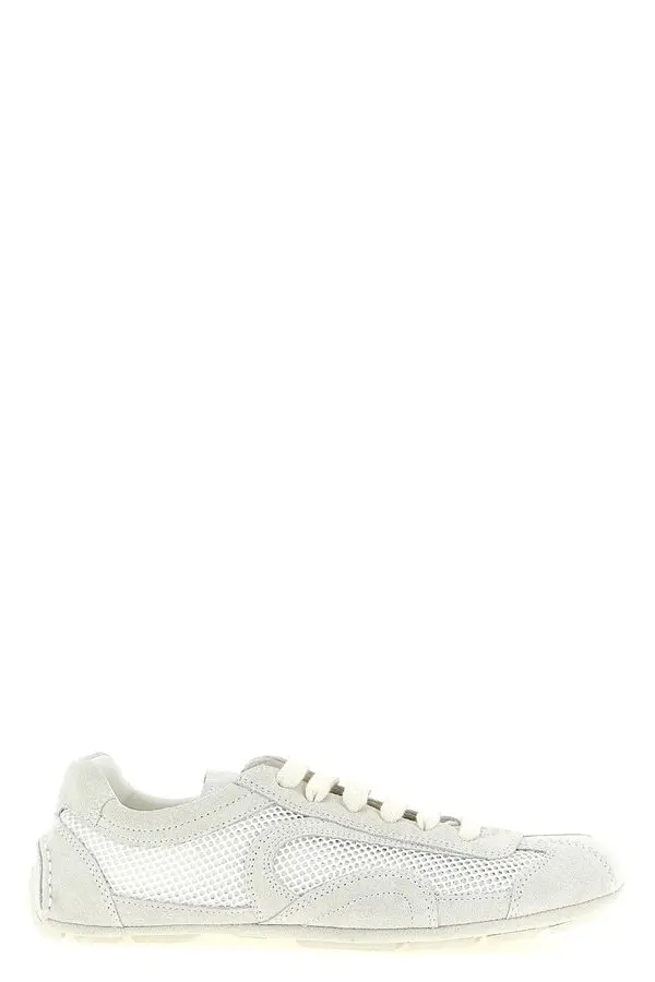 Prada Low-top Sneaker With Mesh Panels