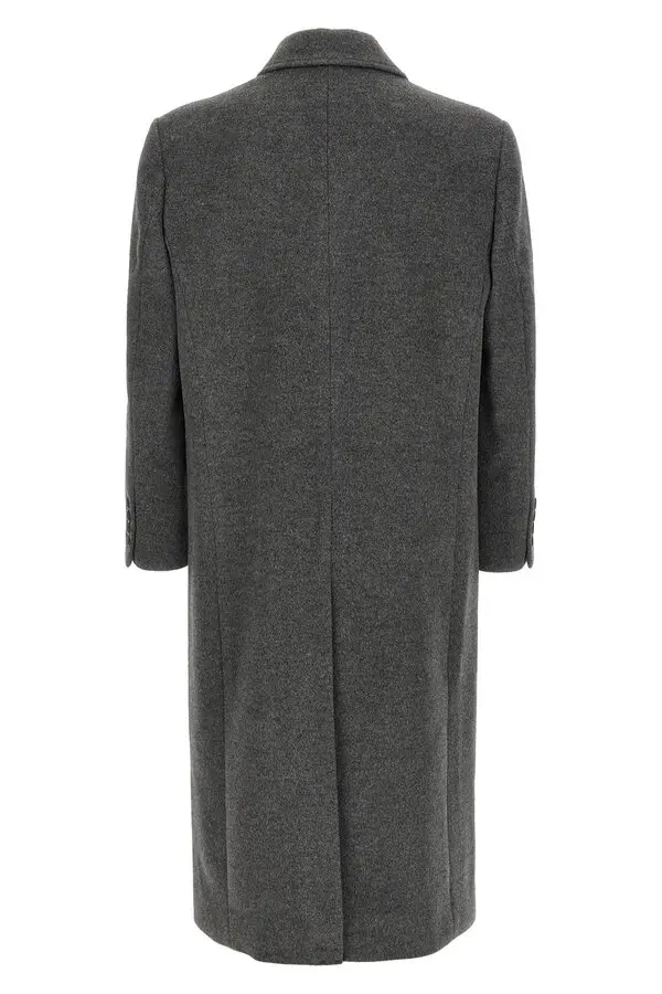 DUNST Grey Wool Double-breasted Coat