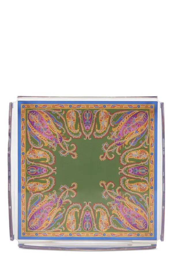 Etro Square Tray With Paisley Print