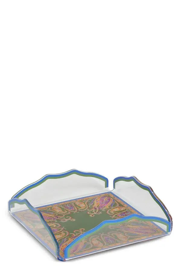 Etro Square Tray With Paisley Print