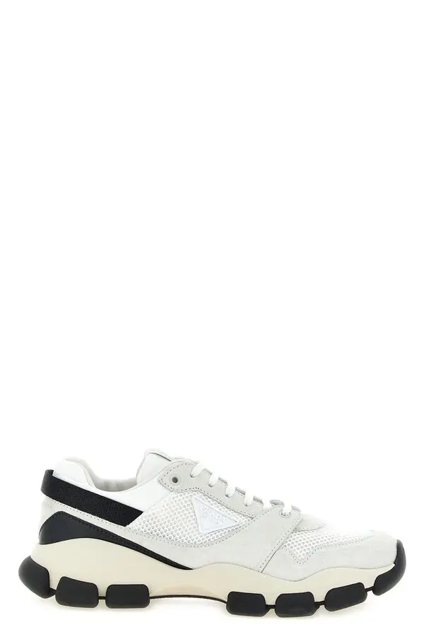 Prada Mesh And Suede Sneaker