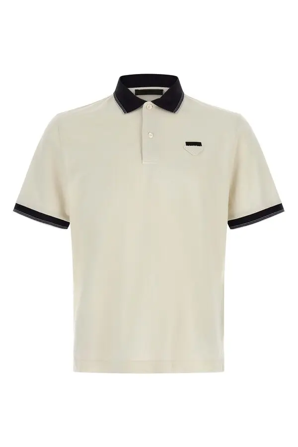 Prada Triangle Logo Polo Shirt