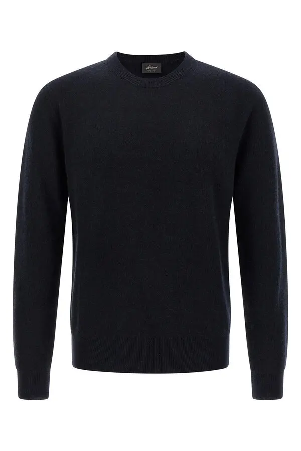 Brioni Crewneck Sweater Ribbed Trims