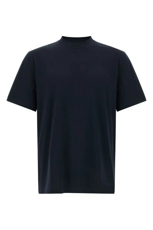 Brioni T-shirt Embroidered Logo Detail - Blue