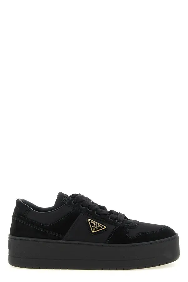 Prada Downtown Bold Sneakers With Enameled Logo Detail