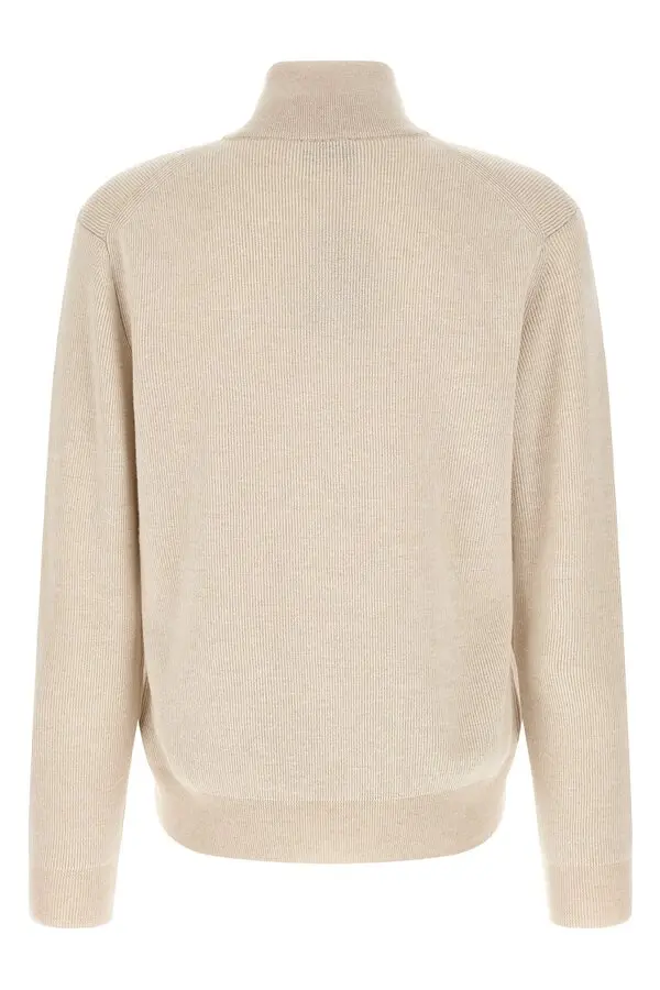 Brioni Ribbed Half-zip Sweater