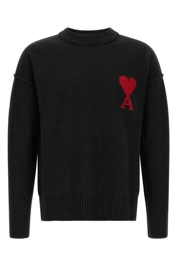 AMI Paris De Coeur' Sweater - Black