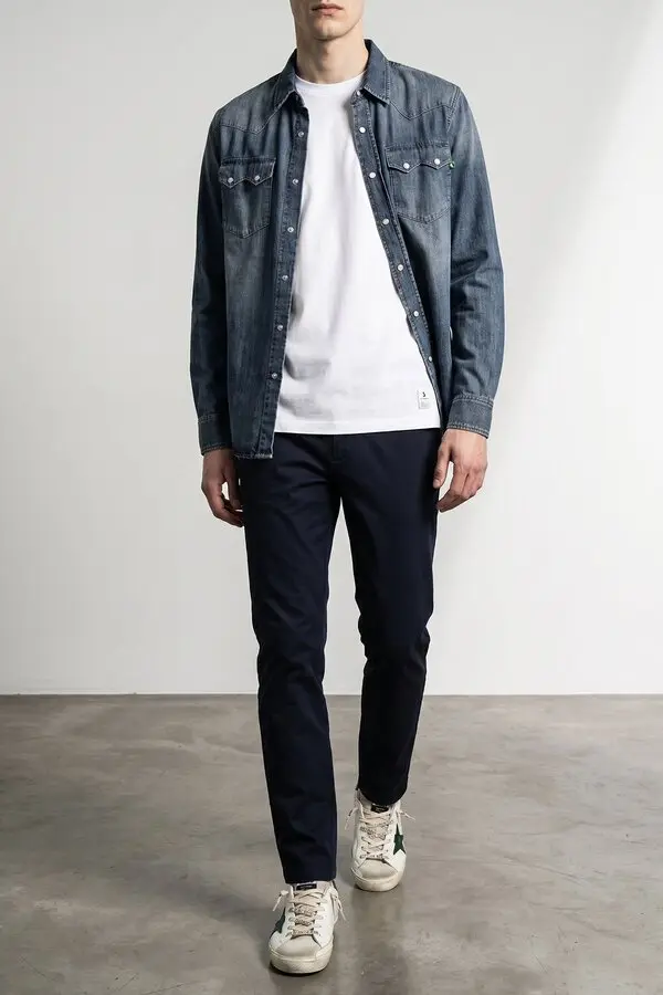DEPARTMENT 5 Chino Trousers With Signature Logo Patch