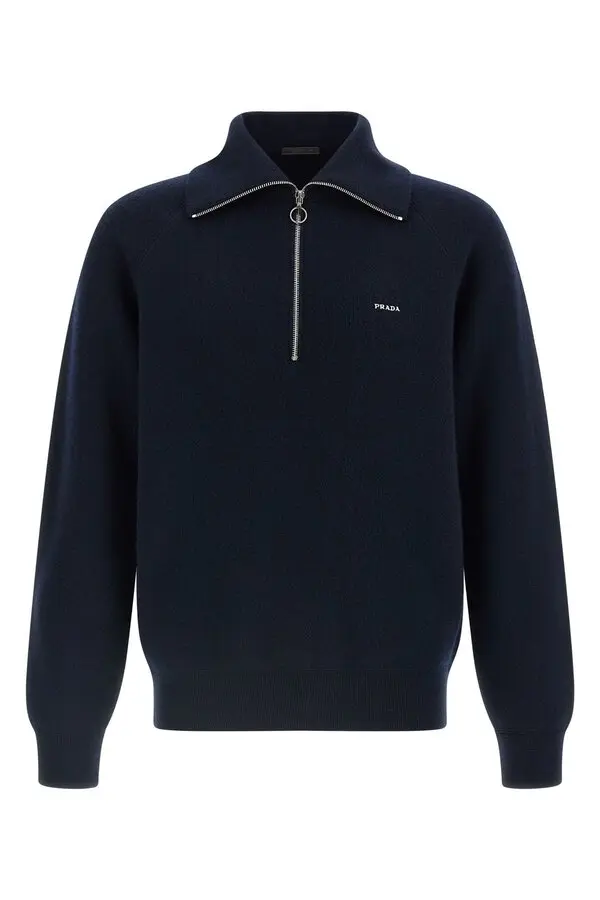 Prada Half-zip Knit Sweater