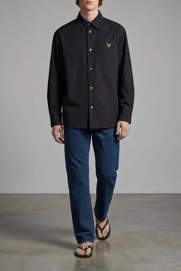Valentino Garavani Overshirt With Vlogo Detail