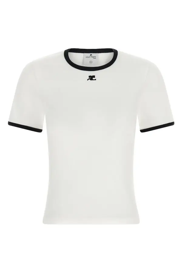 COURREGES Courrèges T-shirt With Contrast Trims