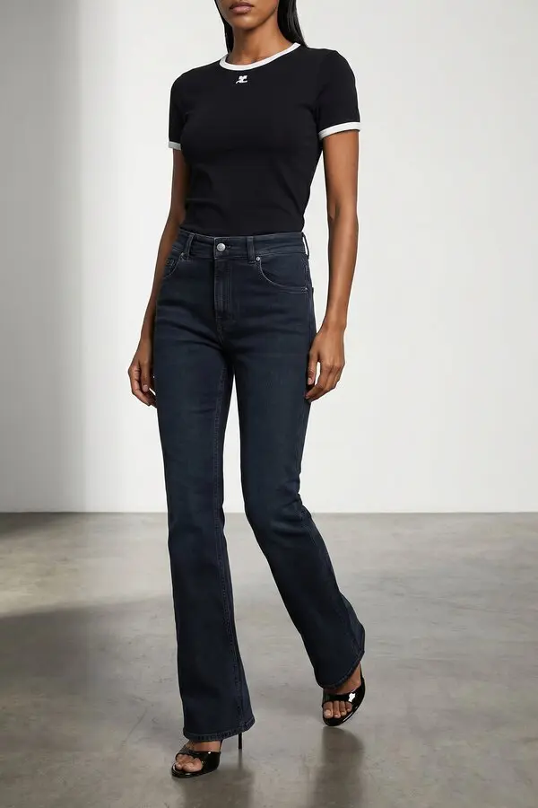 COURREGES Courrèges T-shirt With Contrast Trim