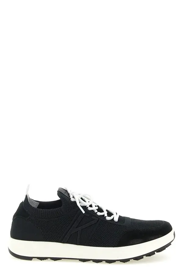 Kiton Knit Sneaker With Suede Details