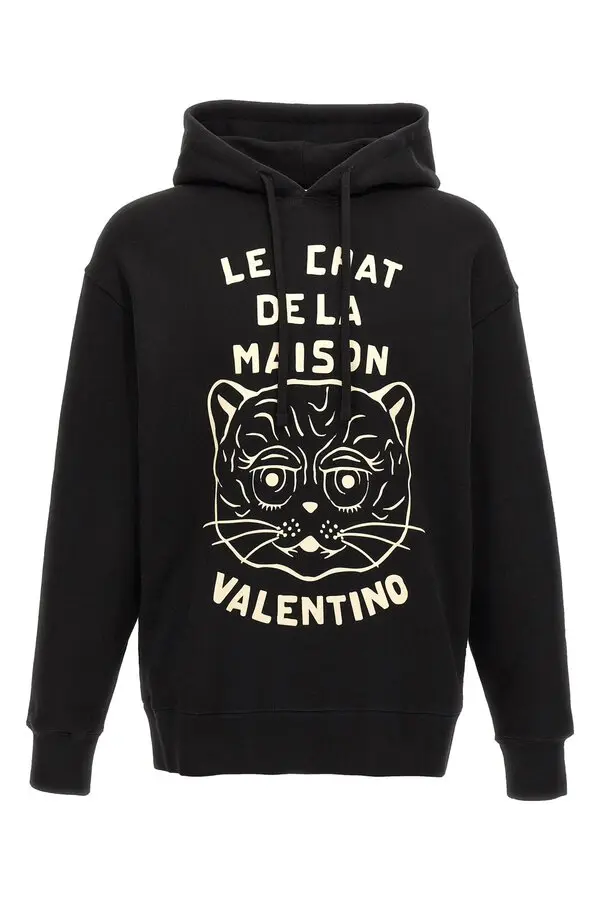 Valentino Garavani Le Chat De La Maison' Hoodie - Black