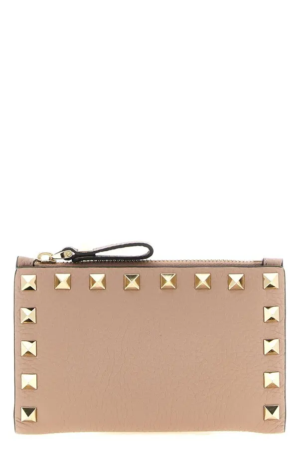 Valentino Garavani Rockstud' Cardholder - Beige