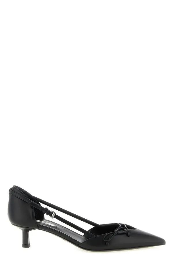 Prada Leather Pumps With Asymmetrical Strap