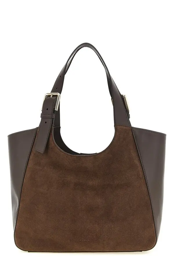 Furla Tote Bag With Contrasting Panels And Gold-tone Buckles