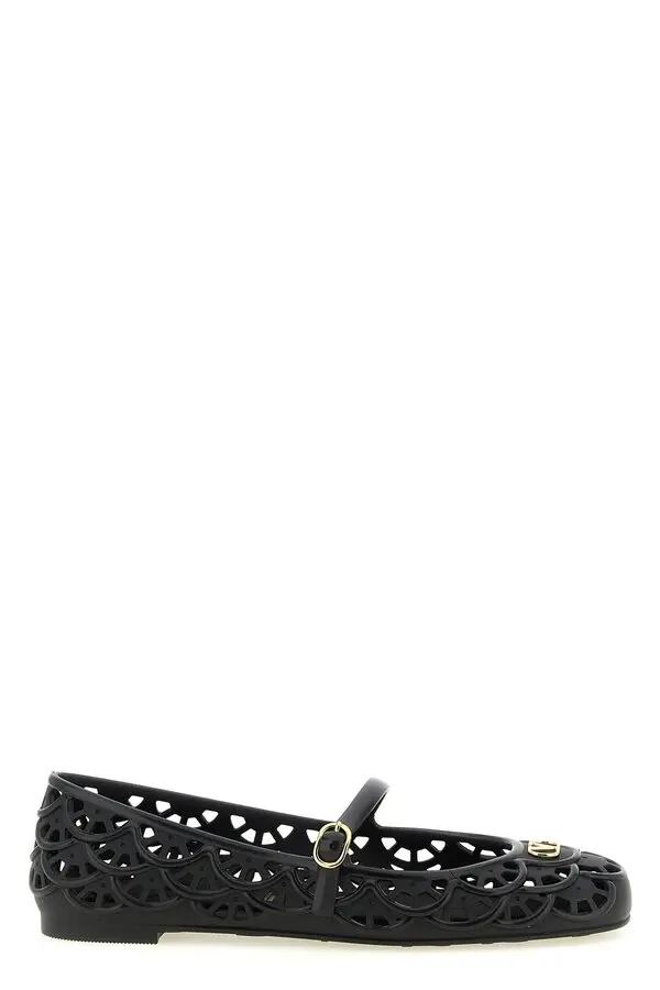 Valentino Garavani Ondette' Ballerinas - Black