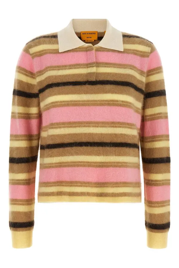 Guest In Residence Grizzly Cropped Rugby Polo - Multi
