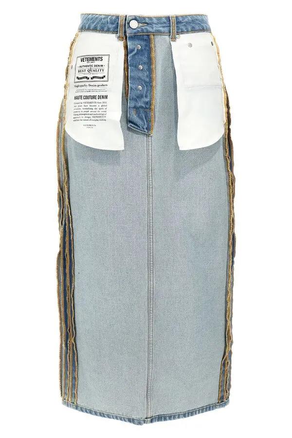 Vetements Inside-out Denim' Skirt