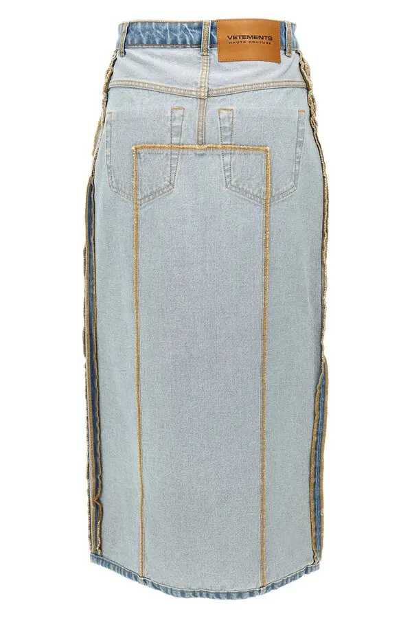 Vetements Inside-out Denim' Skirt