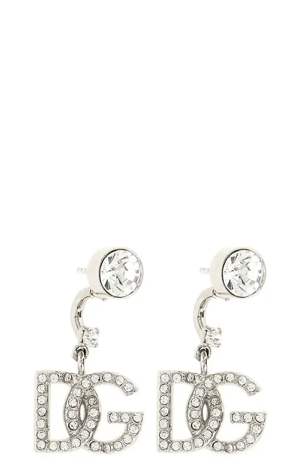 Dolce & Gabbana Drop Earrings With Dg Logo