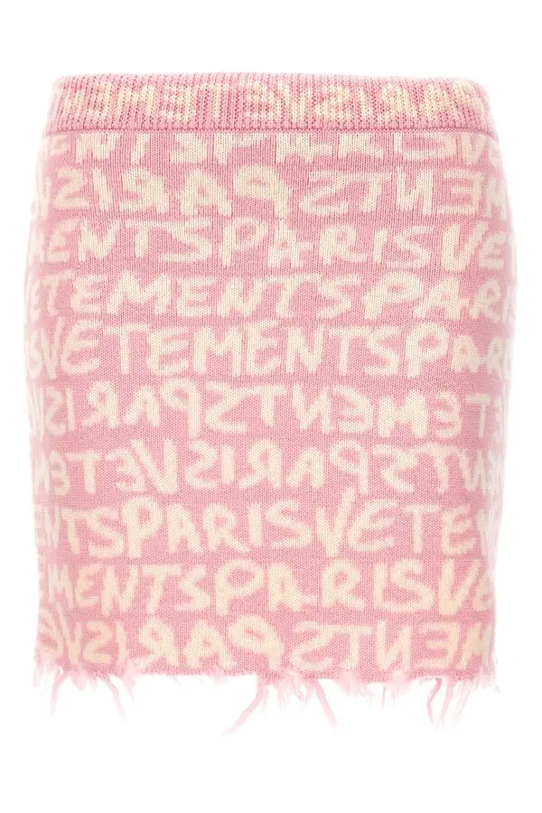 Vetements Mini Skirt 'graffiti Monogram