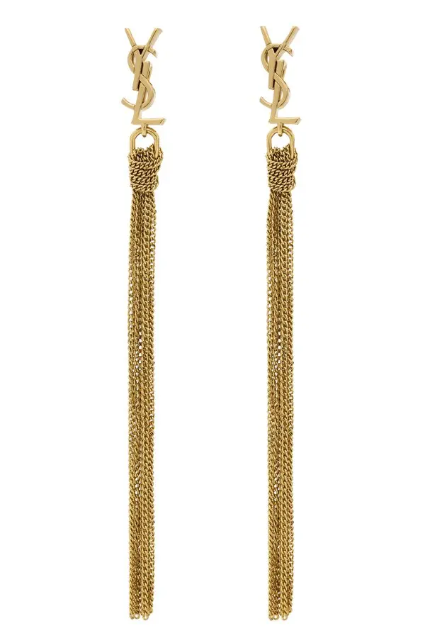 Saint Laurent Cassandre Tassel Earrings
