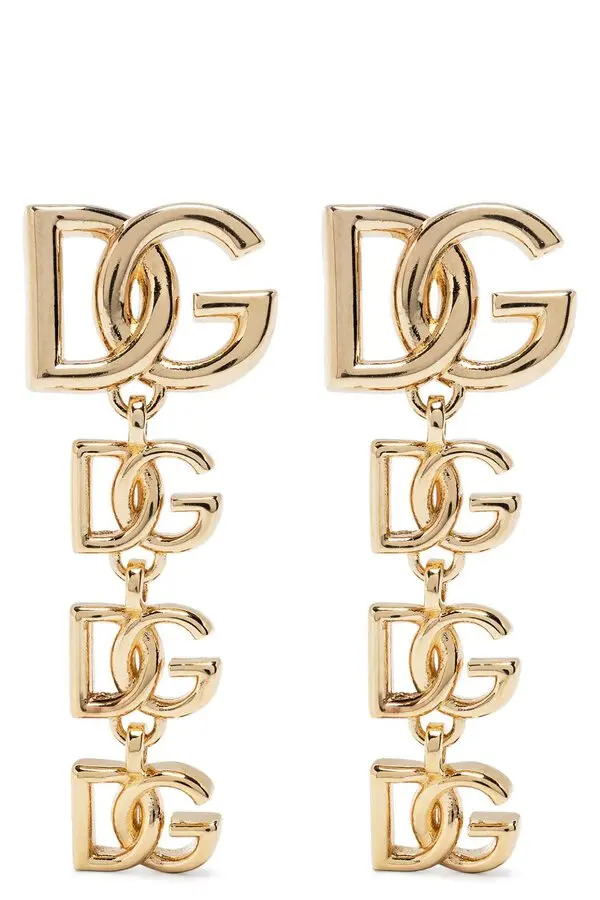 Dolce & Gabbana Drop Earring With Dg Logo