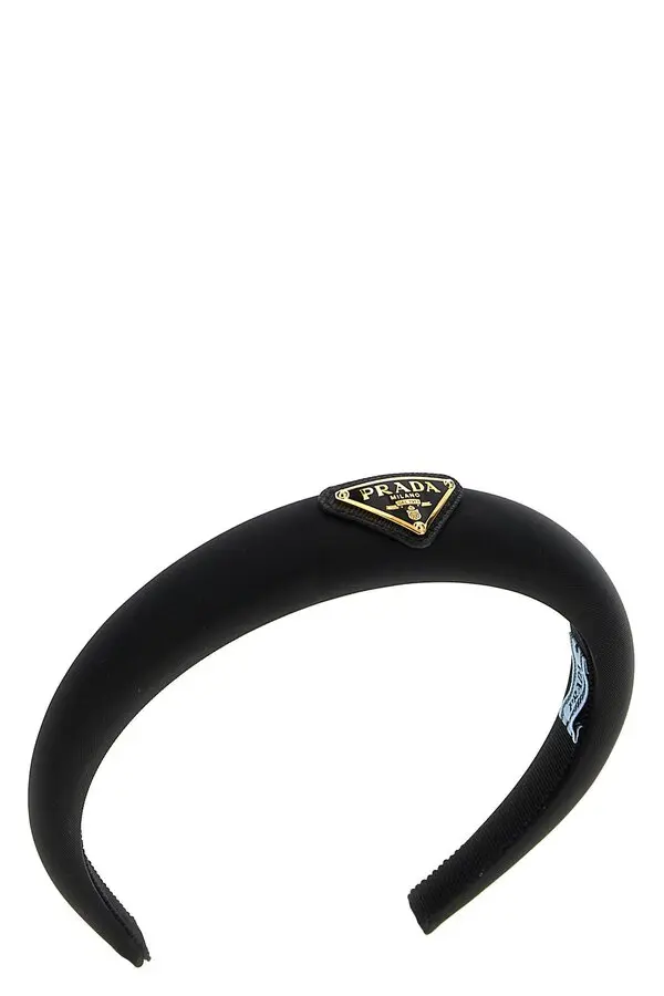 Prada Headband Re-nylon Triangle Logo