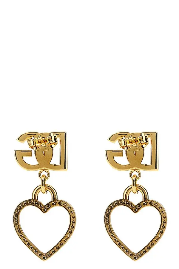 Dolce & Gabbana Earrings 'dg Logo And Heart