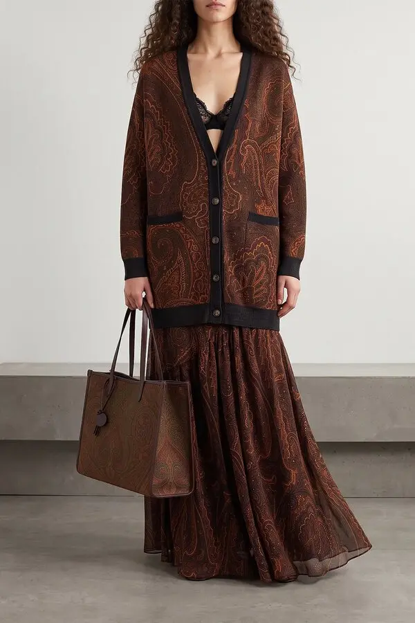 Etro Shopping Bag With Jacquard Paisley Motif