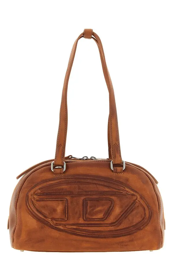 DIESEL® 1dr Dome Soft Shoulder Bag - Brown
