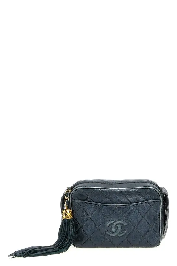 REWIND VINTAGE AFFAIRS Vintage Chanel 'mark Fringe 1992' Shoulder Strap - Blue