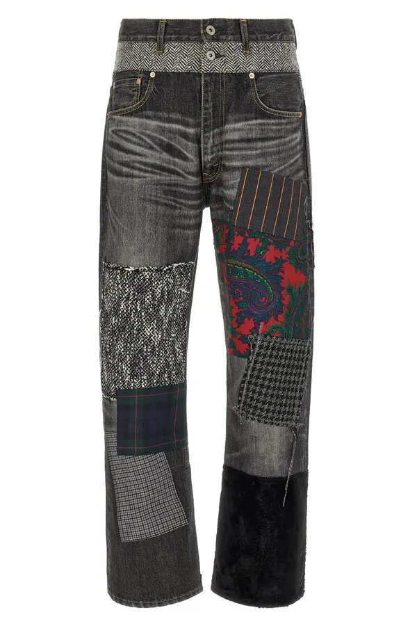 Junya Watanabe Deconstructed Patchwork Denim Trousers