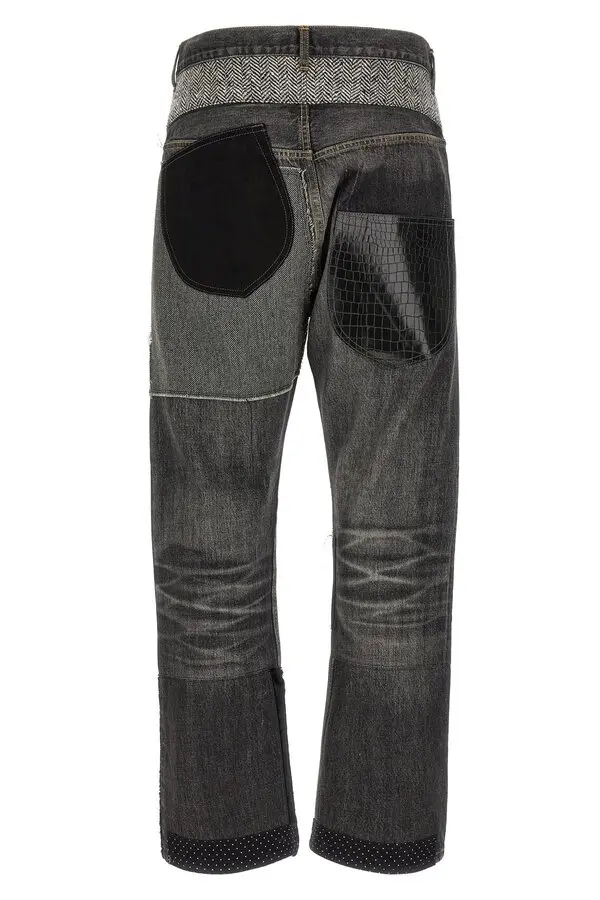 Junya Watanabe Deconstructed Patchwork Denim Trousers